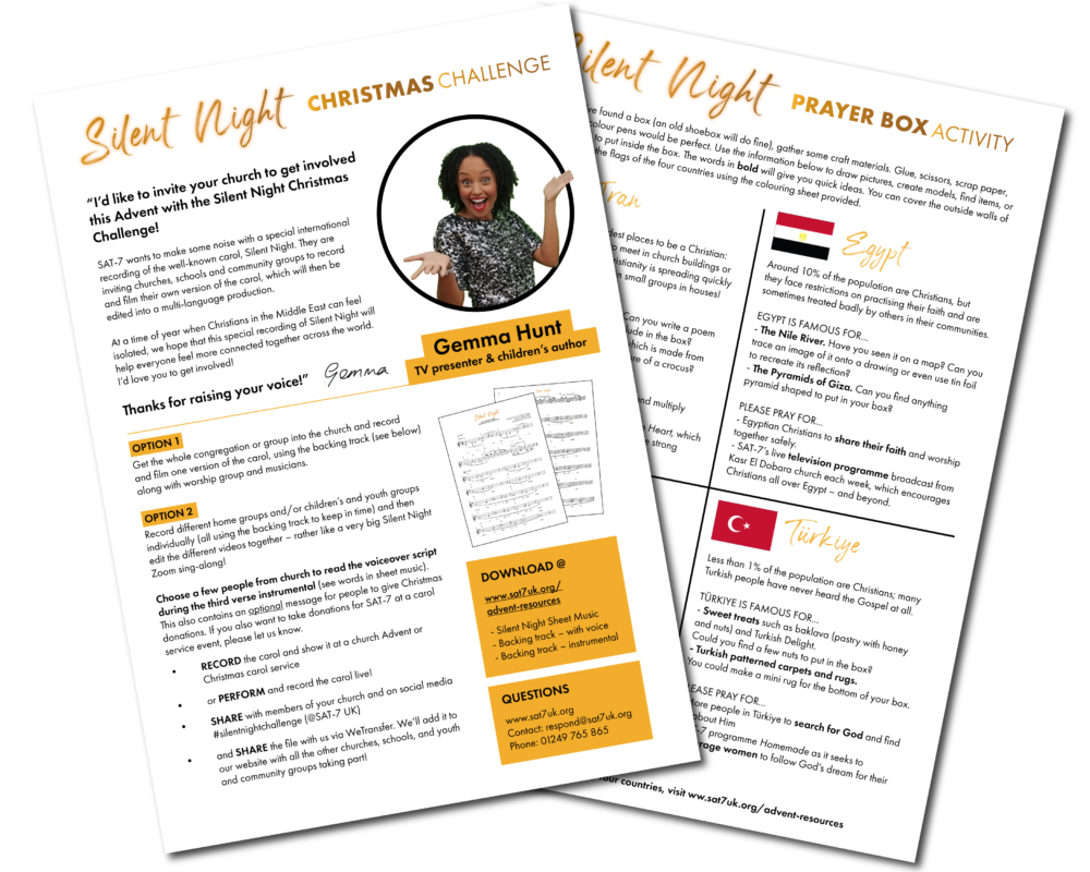 Silent Night Christmas Challenge resources for groups + churches » SAT-7 UK